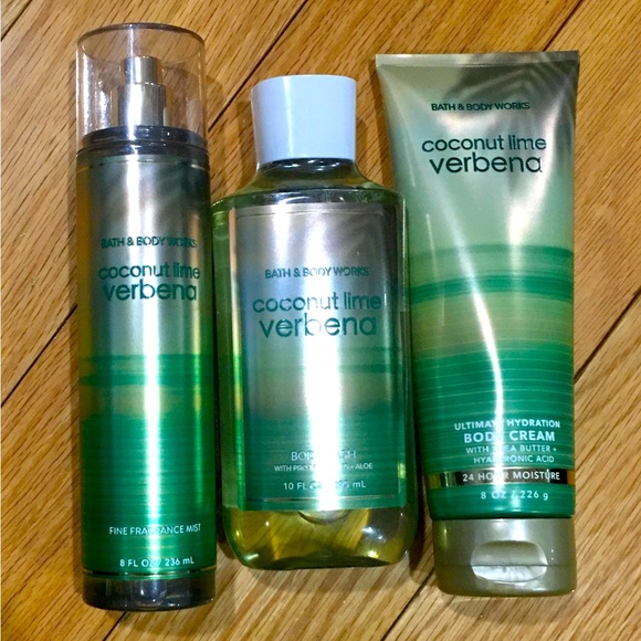 Bath & Body Works | Bath & Body | Nwt Bath Body Works Coconut Lime Verbena 3 Piece Set | Poshmark